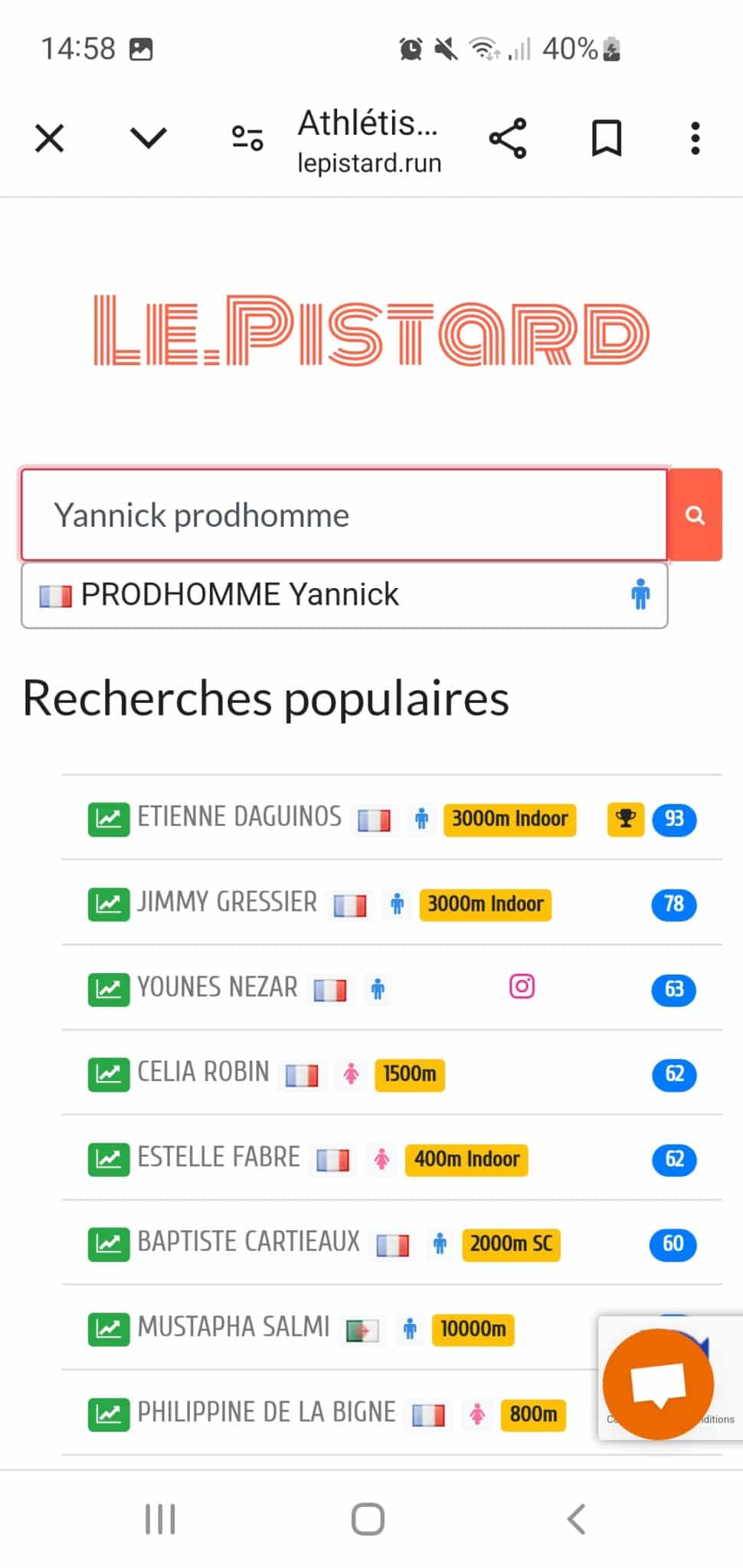 Mes records, ma progression, mon classement? Accéder aux bilans et ...